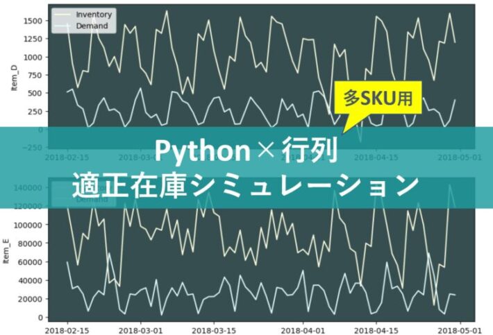 行列演算を使った適正在庫シミュレーションをPythonで実装する【複数SKU用】 | ロジギーク